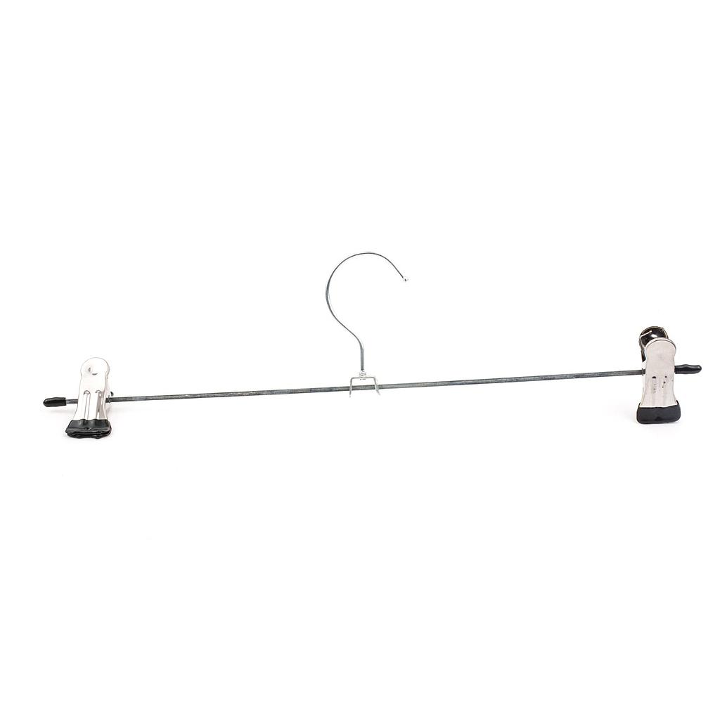 Metal Hanger with Clips 10 Pack - Rubber Coated for Strong Grip